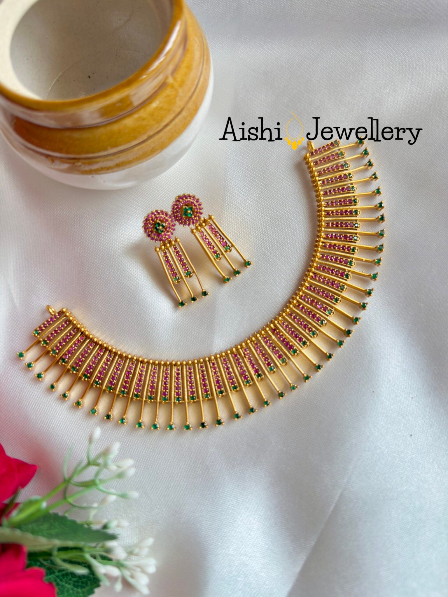 Lakshmi Pipe Neck Set-N366 - Aishi Jewellery - Buy Fashion & Imitation ...